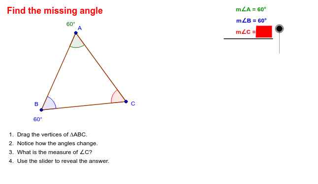 Missing angle in a triangle