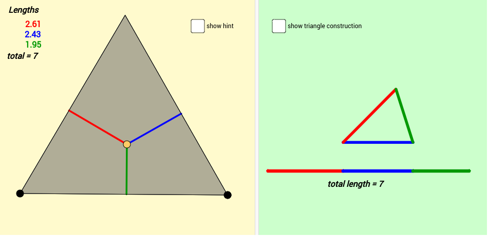 Point in an Equilateral Triangle - revisited - GeoGebra